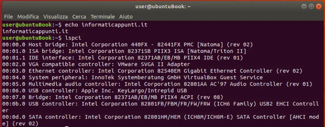 Il comando linux per ottenere hardware info - Informaticappunti