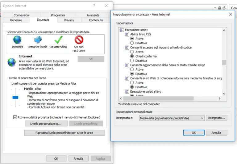 Come abilitare javascript su Internet Explorer - Informaticappunti