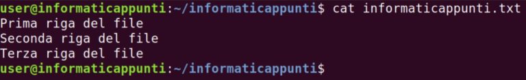 Il comando cat linux - Guida completa con esempi - Informaticappunti