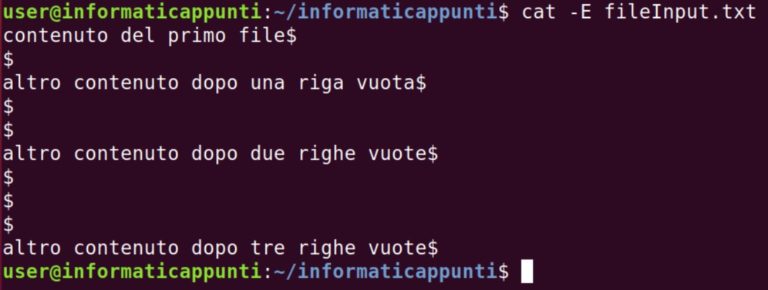Il comando cat linux - Guida completa con esempi - Informaticappunti
